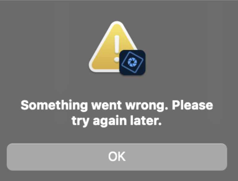 Fix “Something went wrong” error in Photoshop Elements